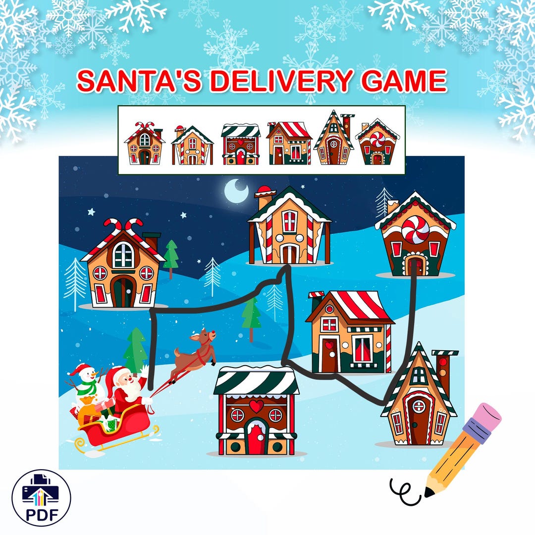 Santa's Delivery Game Printable Christmas Activity PDF Download ...