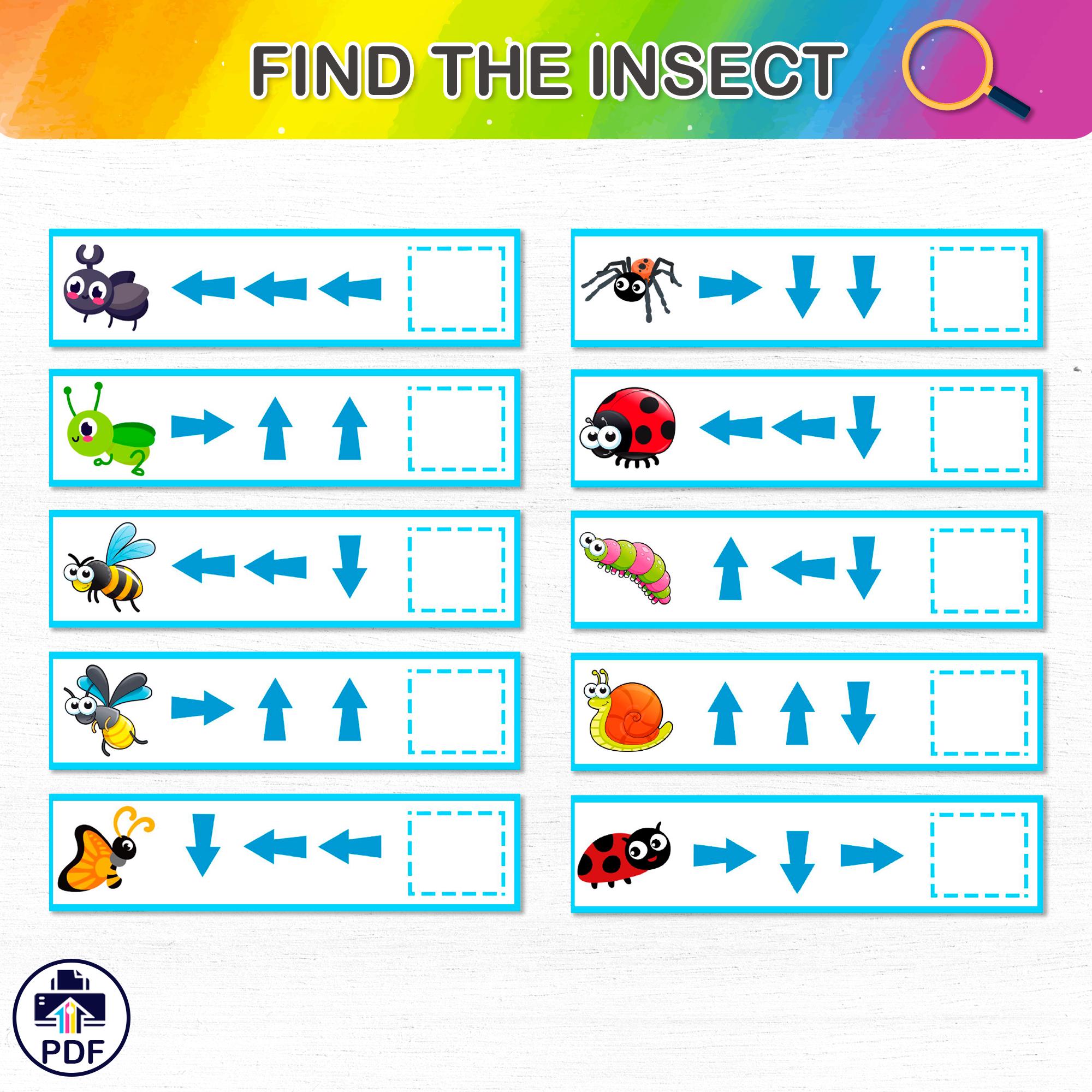 Insect Adventure Game | Printable PDF Activity for Kids | Insects and ...
