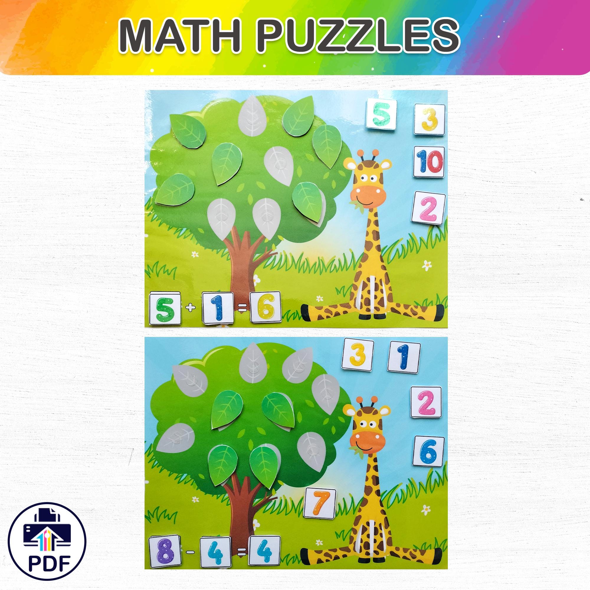Learning Numbers: Addition & Subtraction Activity Book | Printable Math ...
