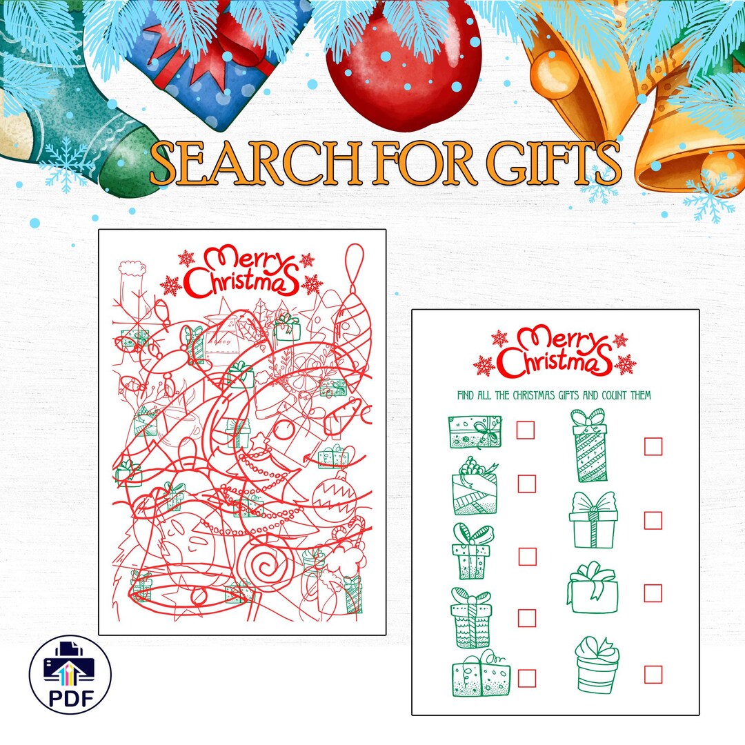 Find the Gifts Game | Fun Printable Holiday Activity | PDF Instant ...