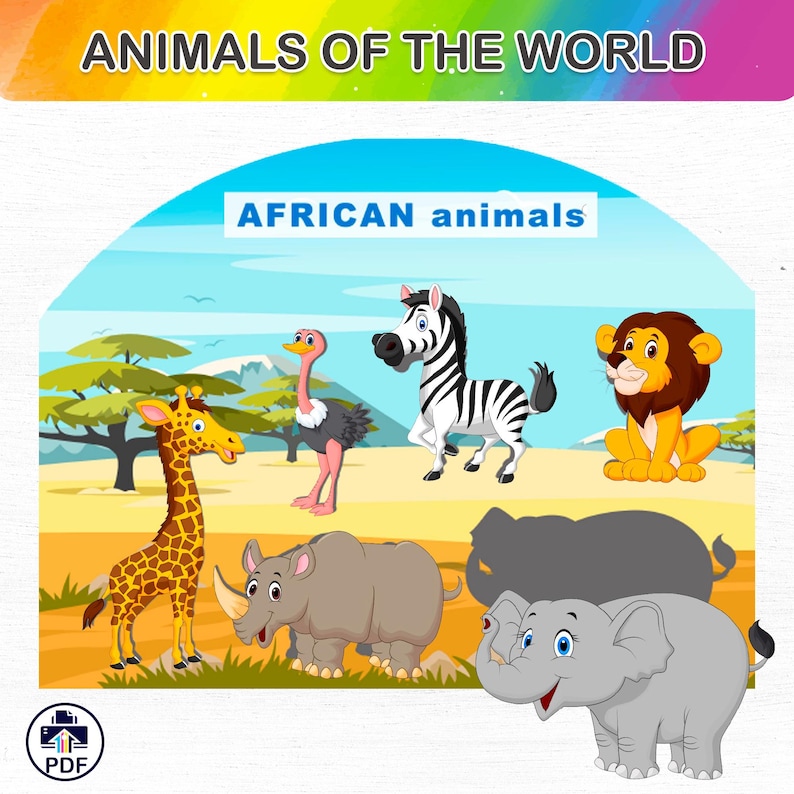 Interactive Animal of the World | Activity Book | Printable Learning ...