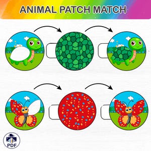 Animal Color Match Game - Printable PDF Puzzle for Kids | Learn Animal ...