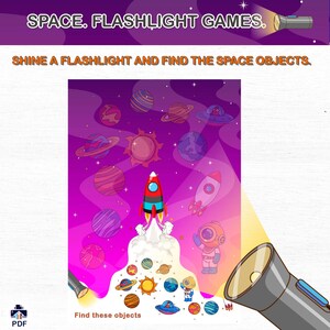 Space Adventure Flashlight Game - Printable PDF | Find Hidden Space ...