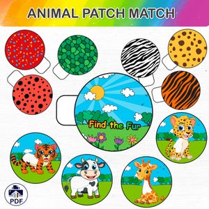 Animal Color Match Game - Printable PDF Puzzle for Kids | Learn Animal ...