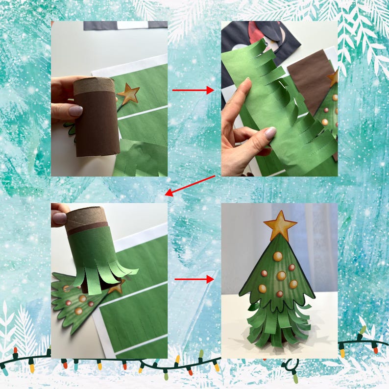 Printable Christmas Toilet Paper Roll Craft Templates | Tube Craft Kit ...