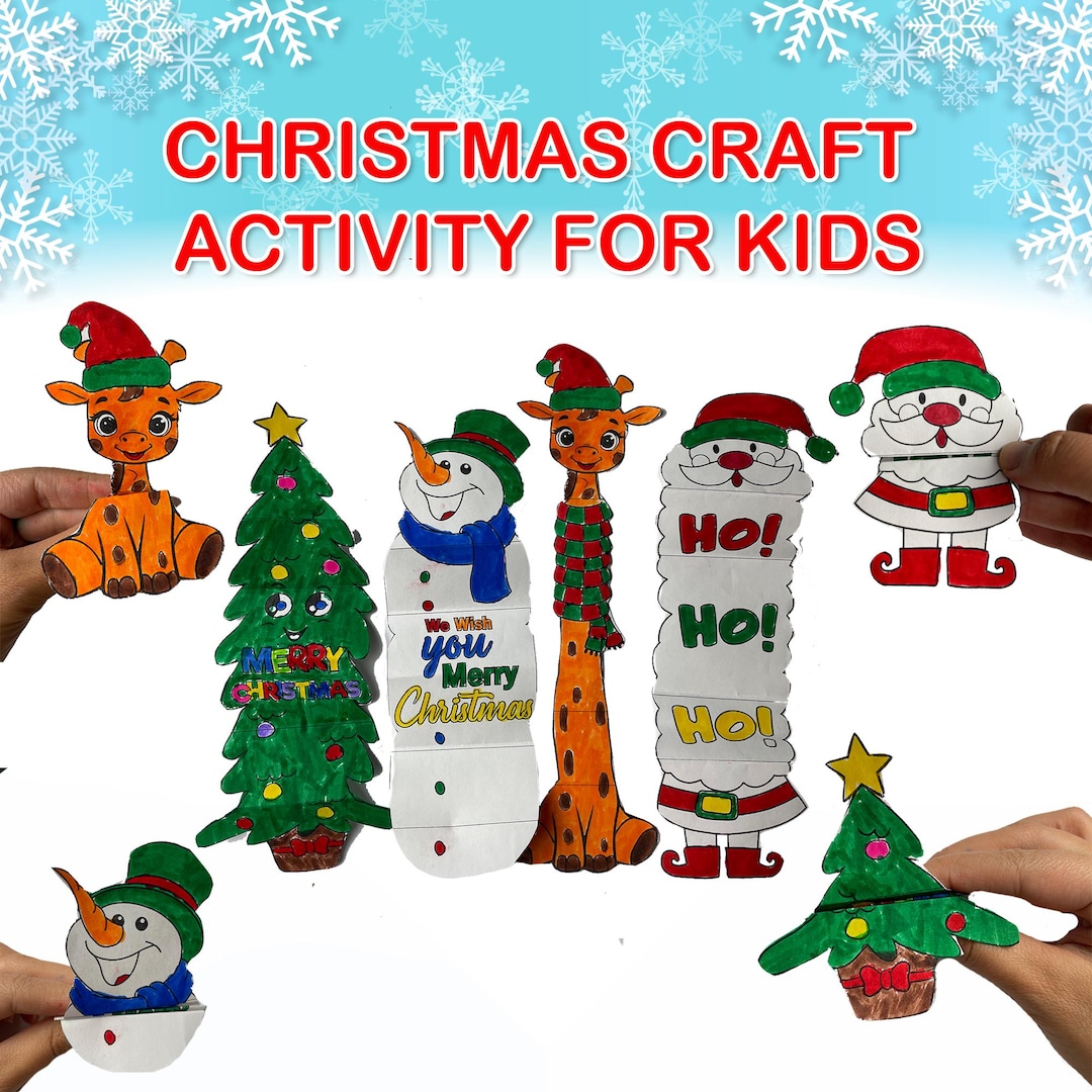 Christmas Craft Activity for Kids Cut, Color, and Assemble Christmas ...