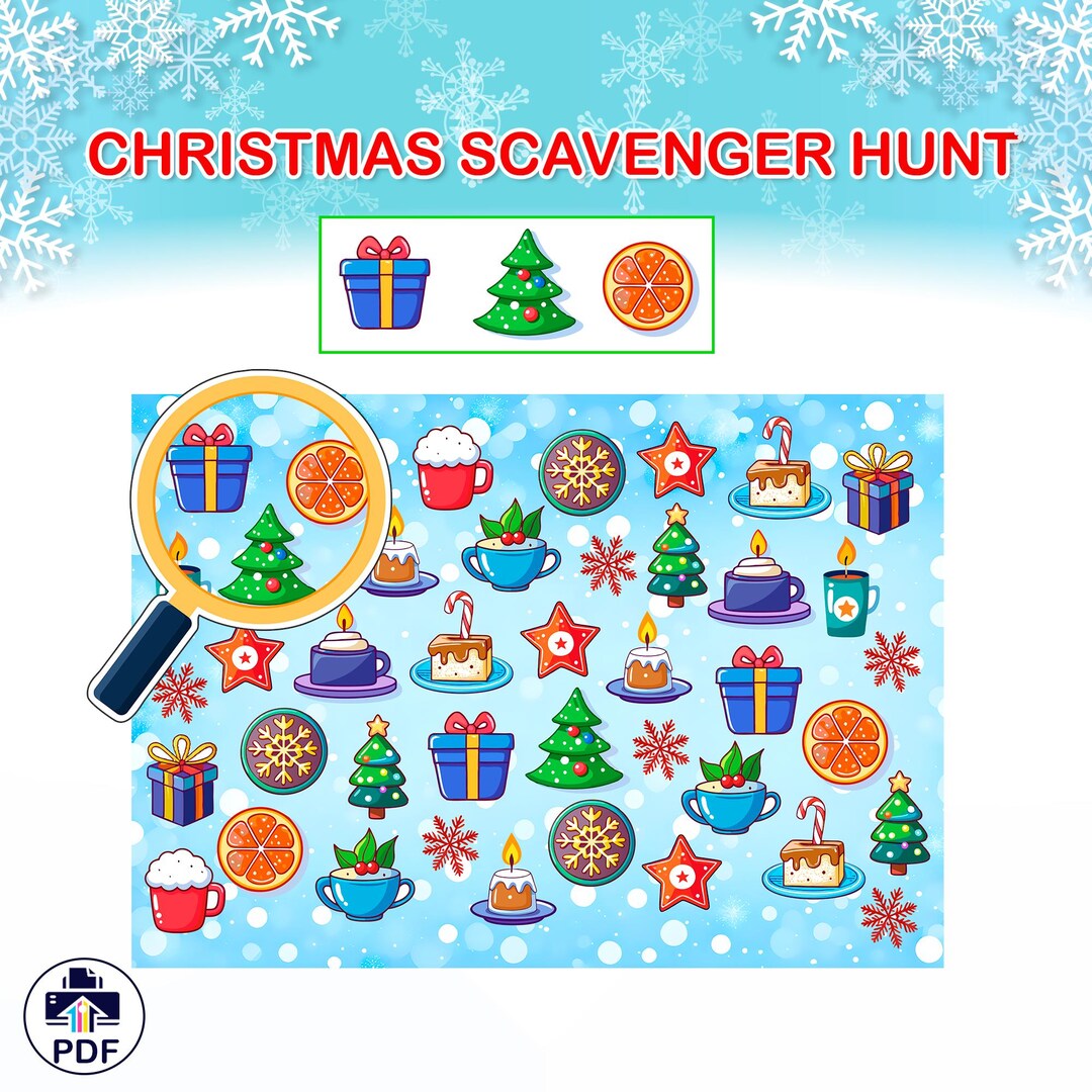 Christmas I Spy Activity for Toddlers, Look and Find Counting Game ...