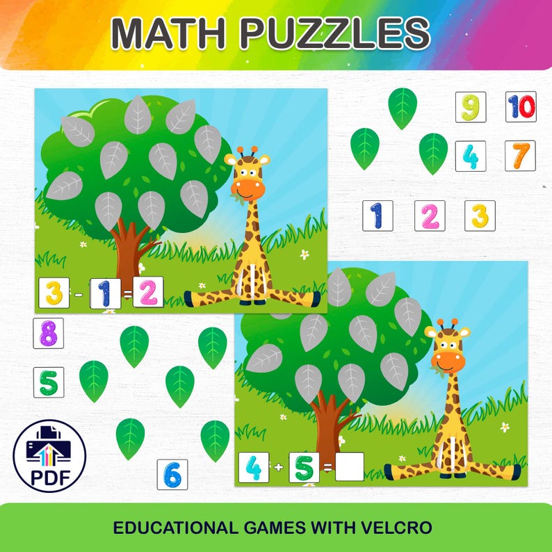 Learning Numbers: Addition & Subtraction Activity Book | Printable Math ...