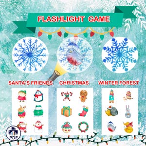 Christmas Flashlight Game for Kids Peek Behind the Snowflakes Fun PDF ...