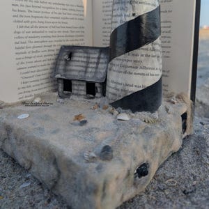 Eerie and Haunted Abandoned Lighthouse Book Sculpture | One-of-a-kind ...