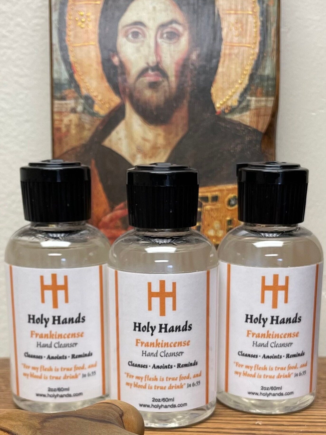 Holy Hands Frankincense Hand Cleanser - Three 2 Oz. Bottles ...