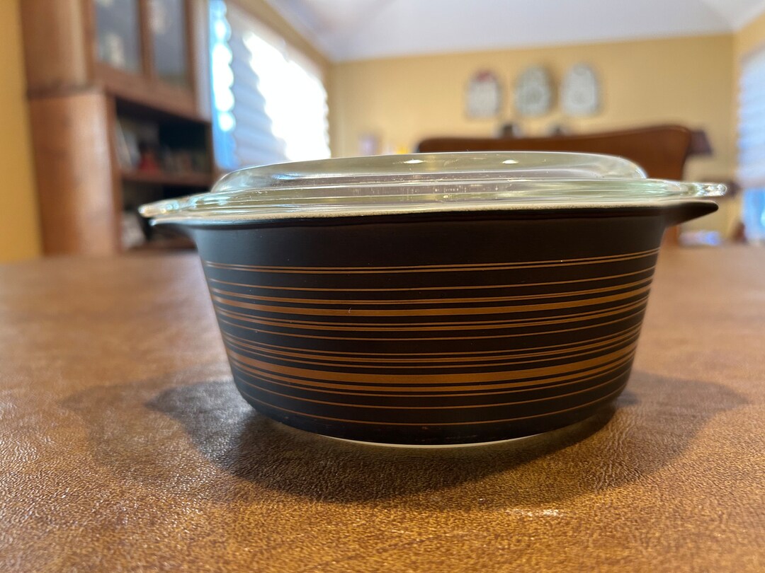 Pyrex Terra Lidded Casserole Bowl 472, 1 1/2 PT Clear Glass Lid MCM ...