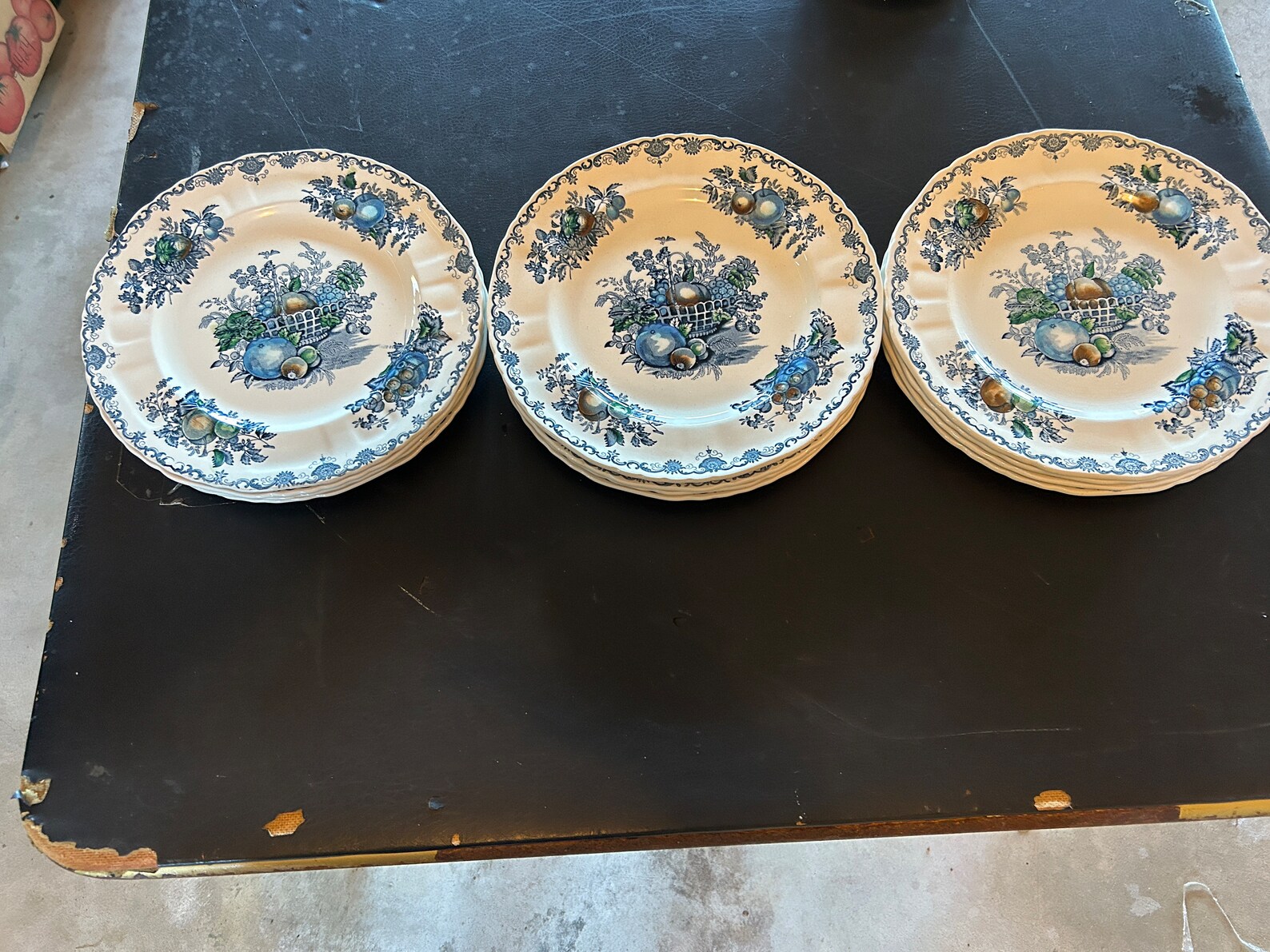 Masons Fruit Basket Blue Multicolor Dinner Plate Set of Four 4 - Etsy