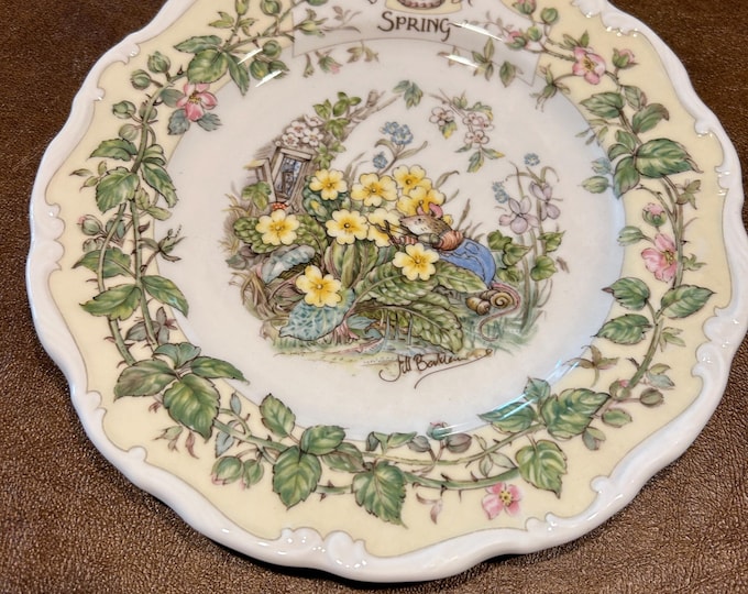 Vintage Royal Doulton Brambly Hedge spring Plate by Jill Barklem 1982 ...