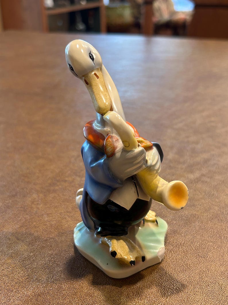 Vintage Circa 1950's SNEL_WARE Germany Ceramic GOOSE Playing the HORN ...