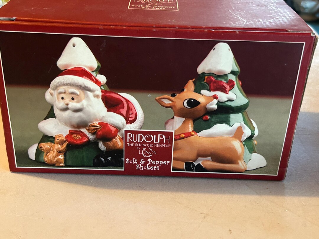 Lenox Rudolph the Red Noses Reindeer & Santa 2002 Christmas Cookie ...