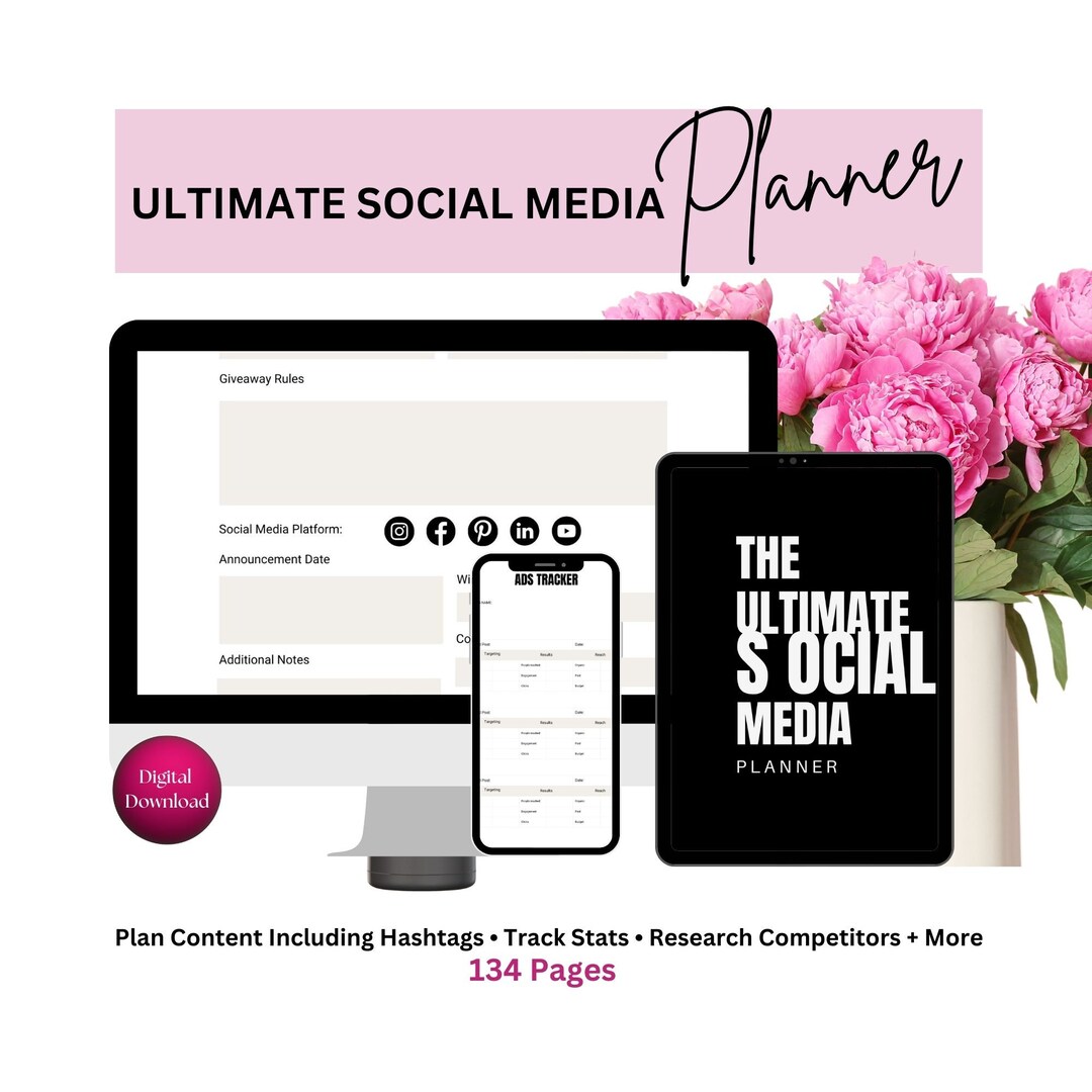 Ultimate Social Media Planner, Content Calendar, Strategy Organizer ...
