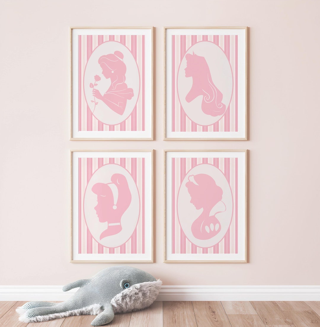 Princess Wall Art - Pink Princess Art Prints - Princess Nursery Decor ...