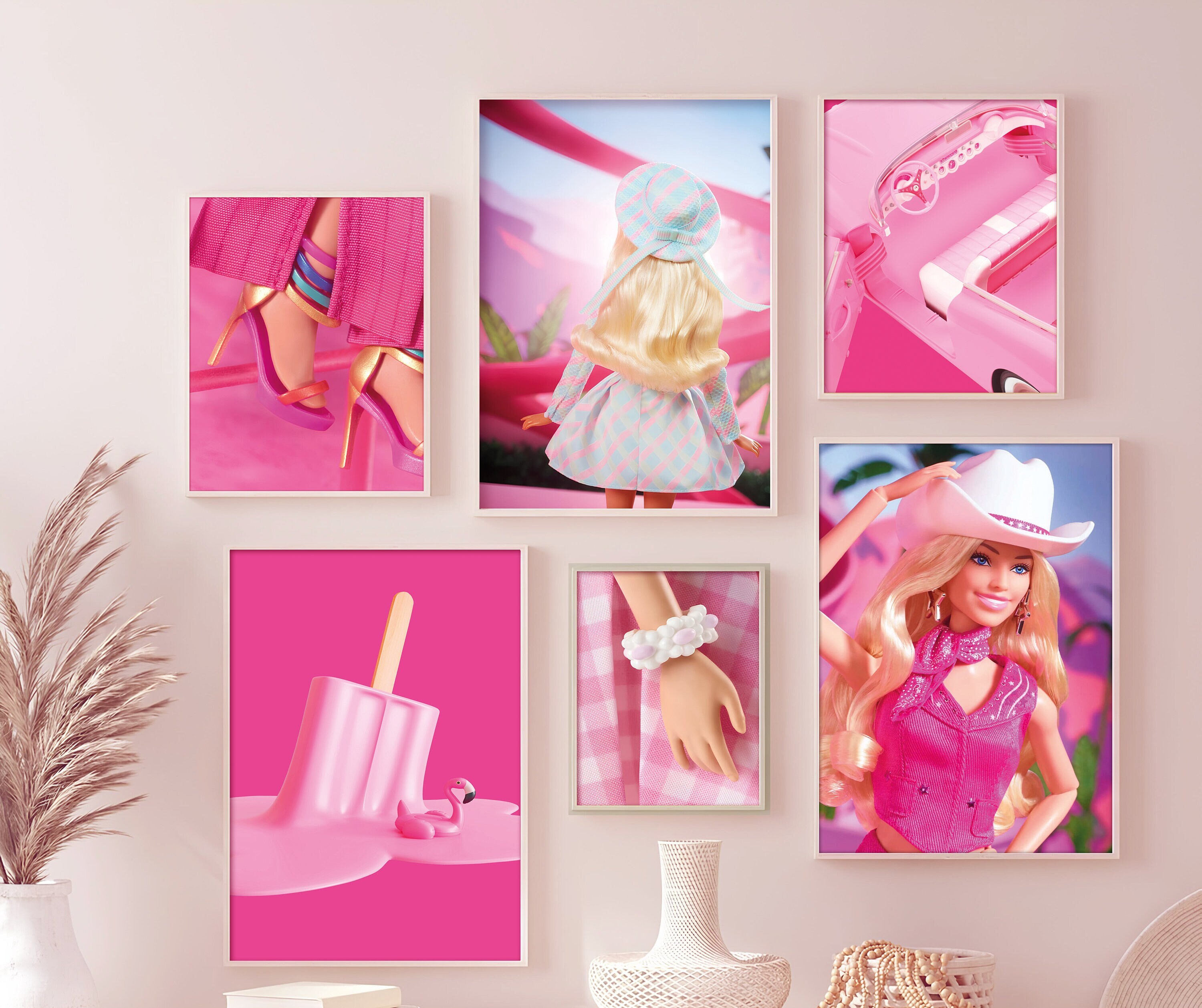 Barbi Wall Art Barbi Pictures Set of 9 Gift for Her Girly Wall Art ...