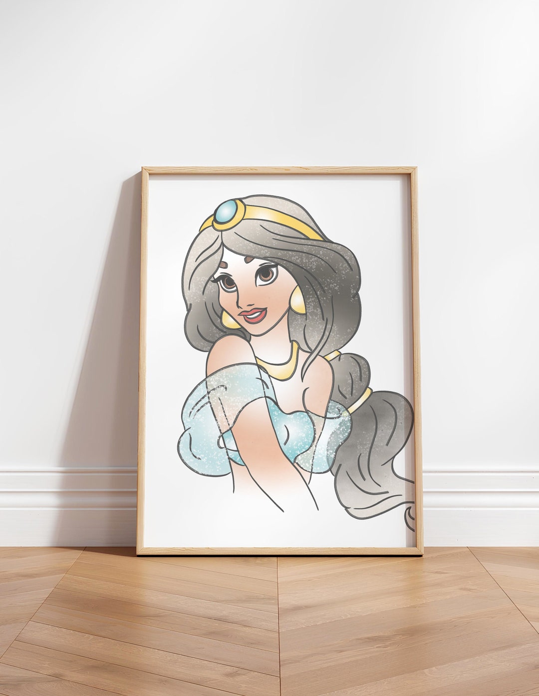 Princess Wall Art, Princess Art Print, Nursery Wall Art, Gift for Girls ...