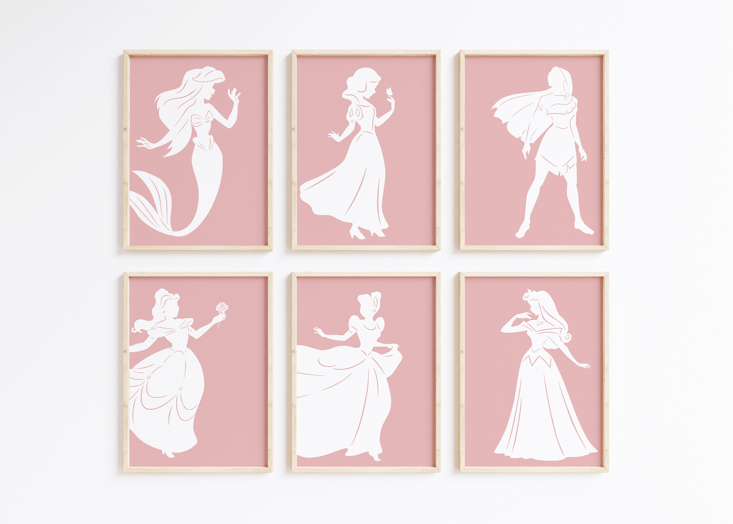 Princess Nursery Decor Pink Princess Art Prints Princess Wall Decor ...