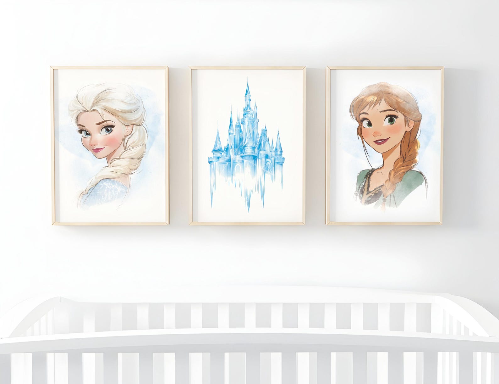 Set of 4 Frozen Wall Art Print, Princess Wall Art, Princess Poster ...