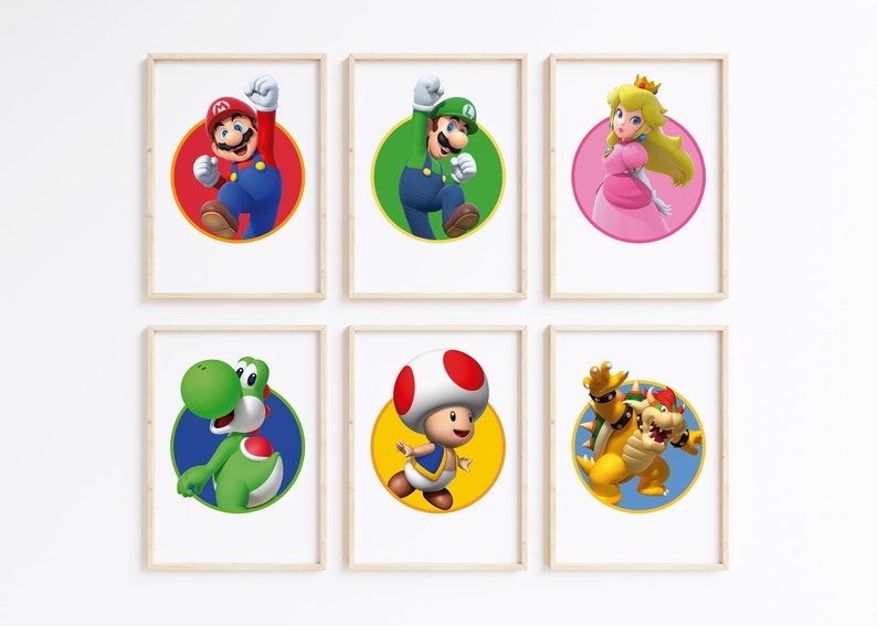 Super Mario PRINTABLE Room Decor Wall Art Poster Decoration Printable ...