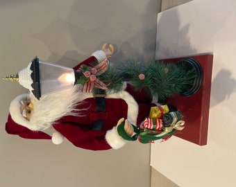Vintage 1989 Animated Musical Santa Claus With Lighted Candle ...