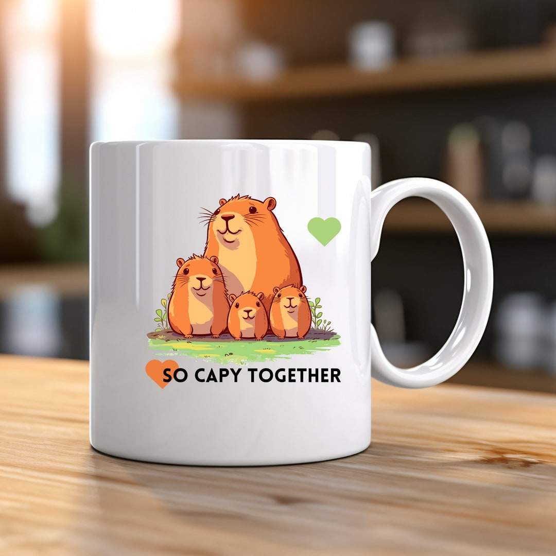 Capybara Mug Capybara Family Coffee Mug Capybara Gift Cute - Etsy
