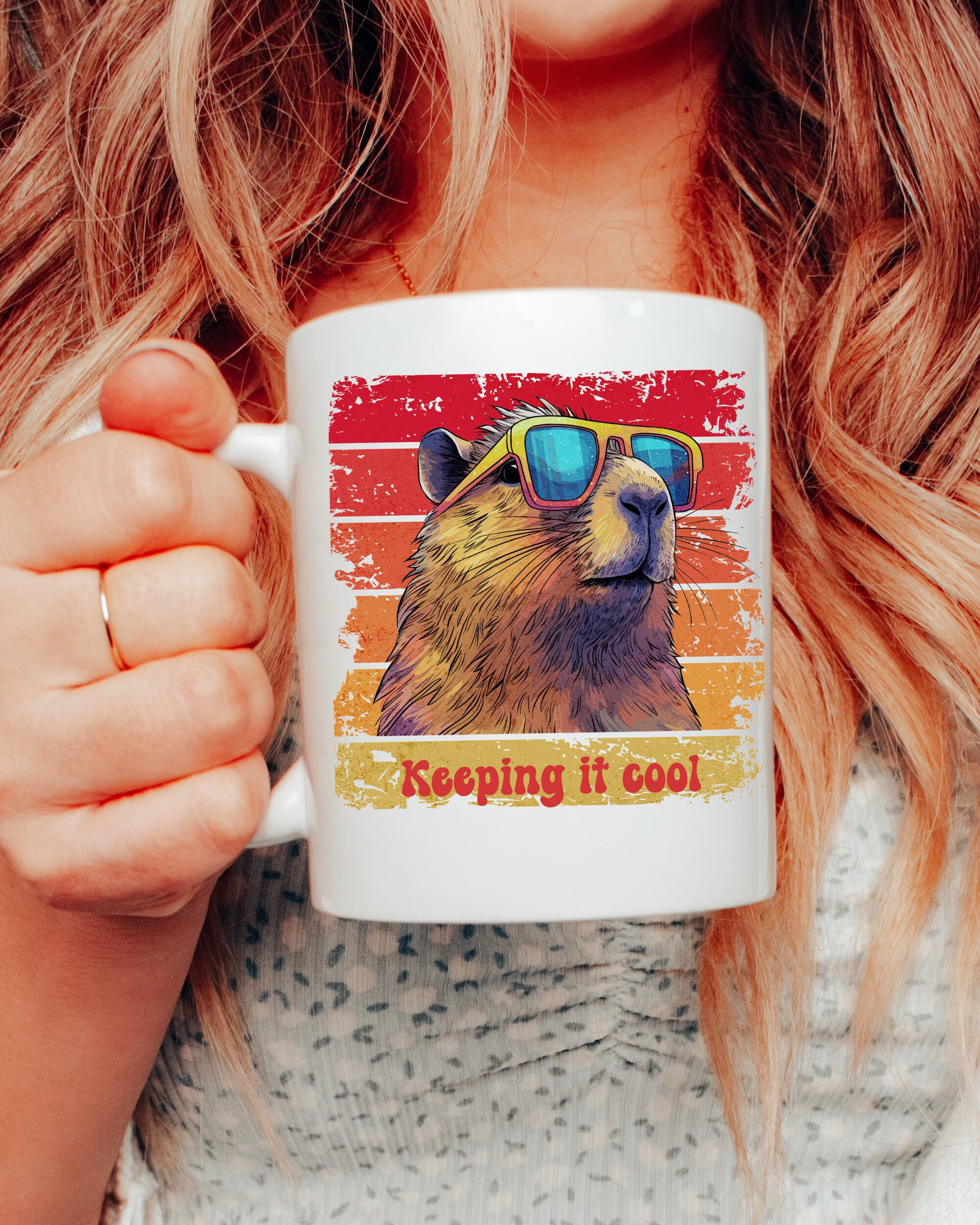 Retro Capybara Mug Capybara Mug Capybara Coffee Mug - Etsy