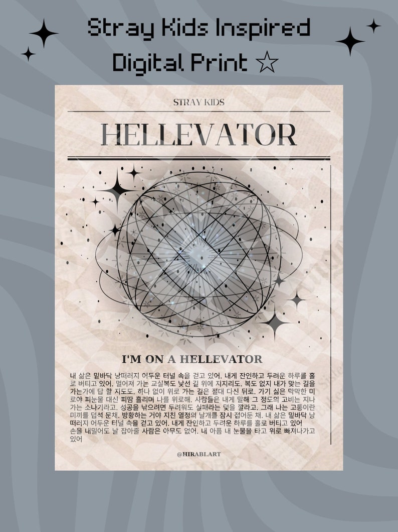 Stray Kids Inspired Digital Wall Print hellevator - Etsy