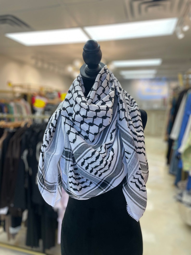 Traditional Palestine Scarf Keffiyeh / Hatta / Head Dress . 100% Cotton ...