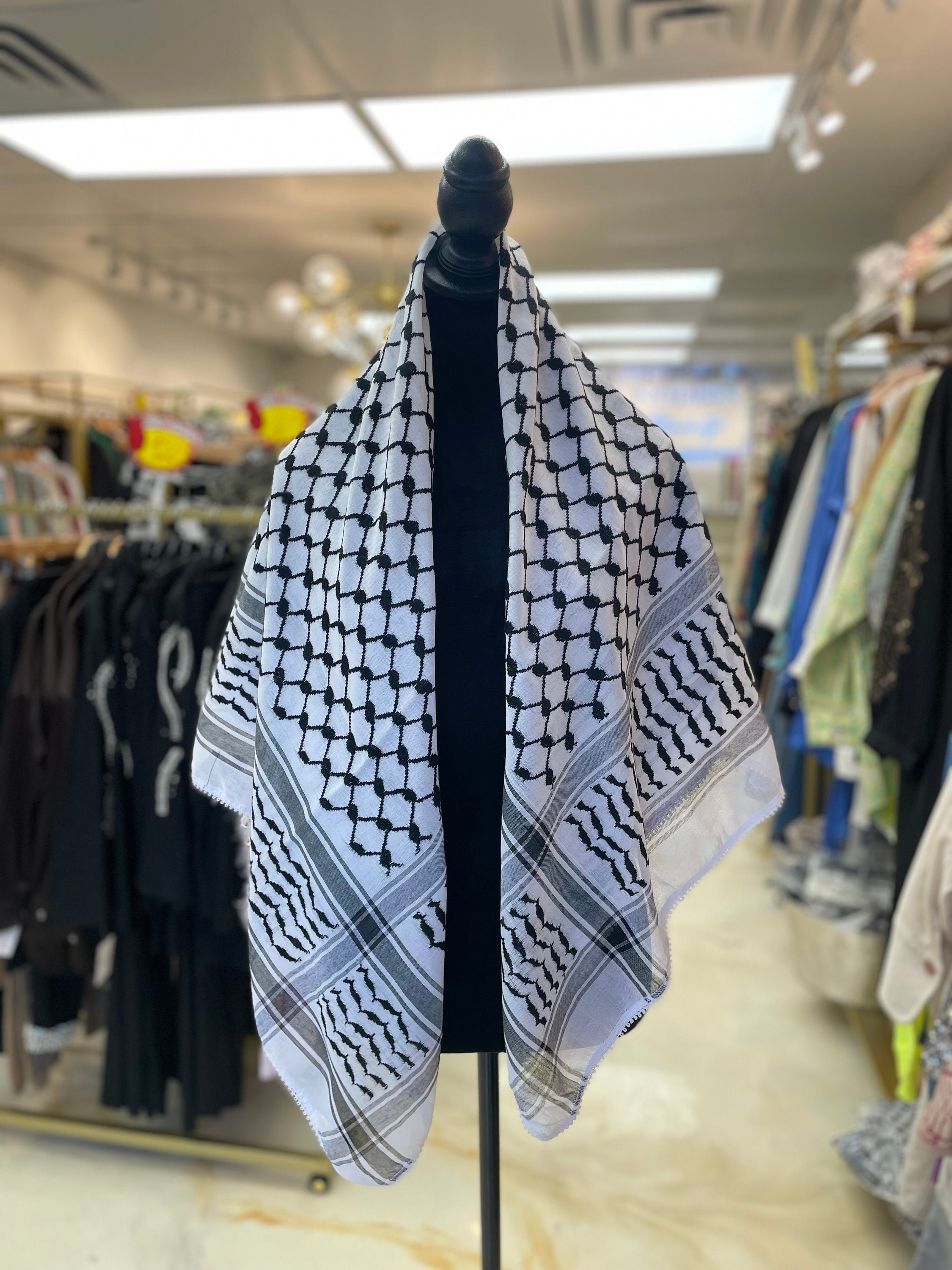 Traditional Palestine Scarf Keffiyeh / Hatta / Head Dress . 100% Cotton ...