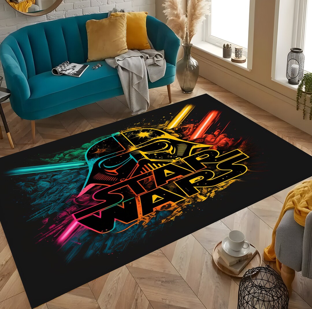 Star Wars Rug Movies Rug Darth Vader Rug Dark Side Rug - Etsy