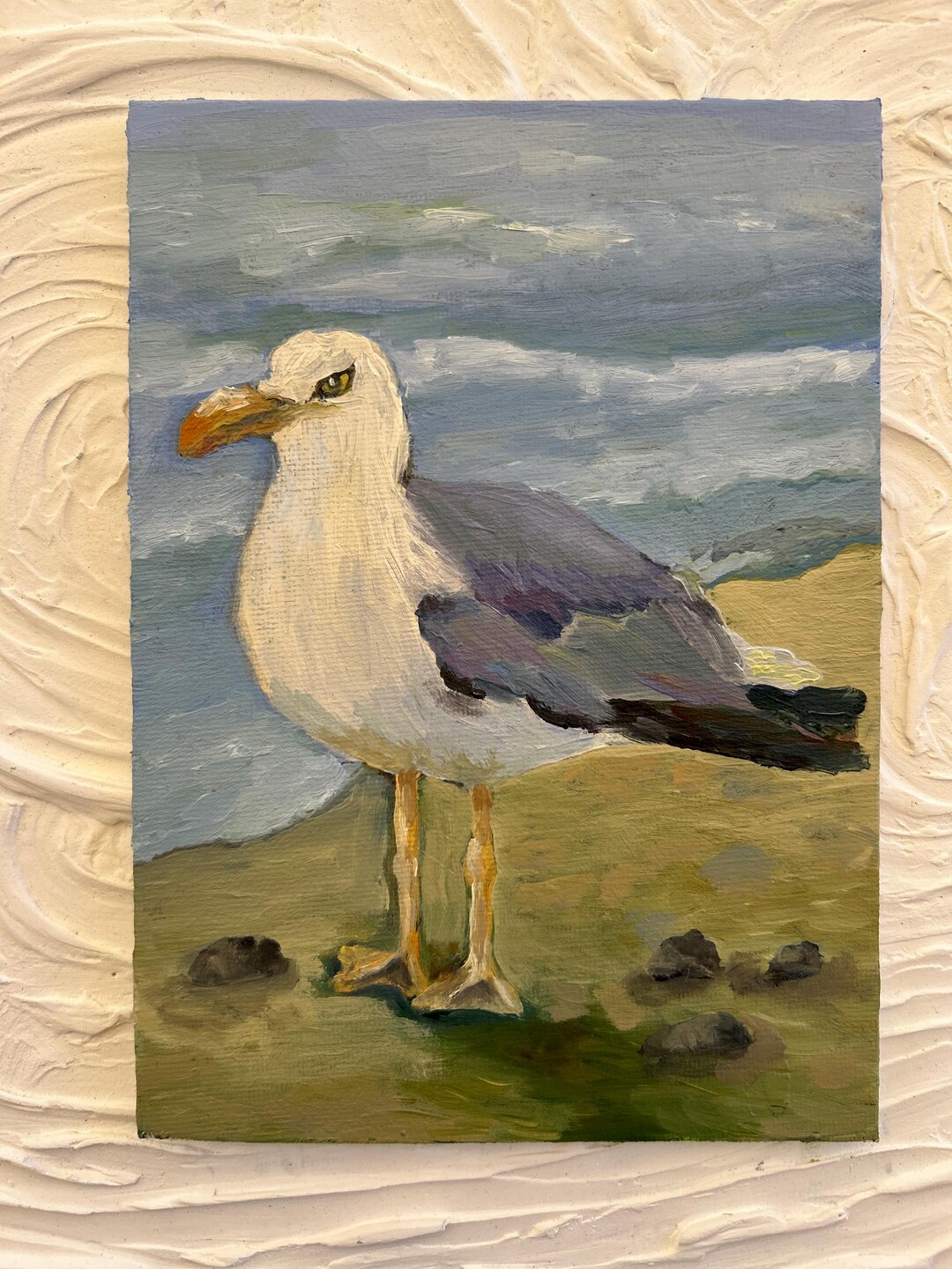 Seagull Painting Fine Art Painting Coastal Wall Art Seagull Artwork of ...