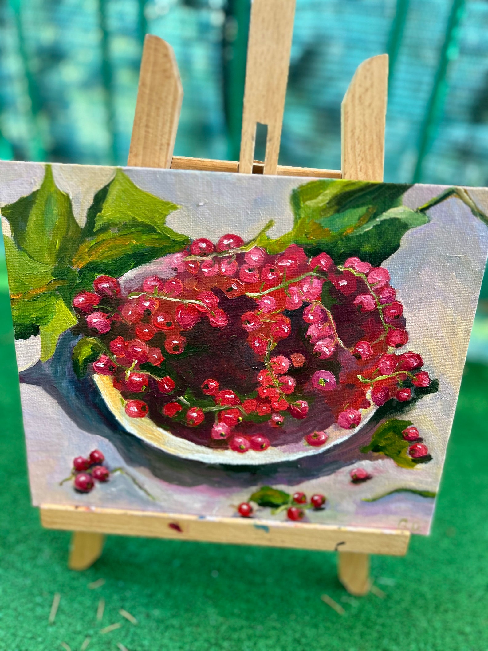 Kitchen Wall Art Red Currant Painting Still Life Painting Red Currant ...