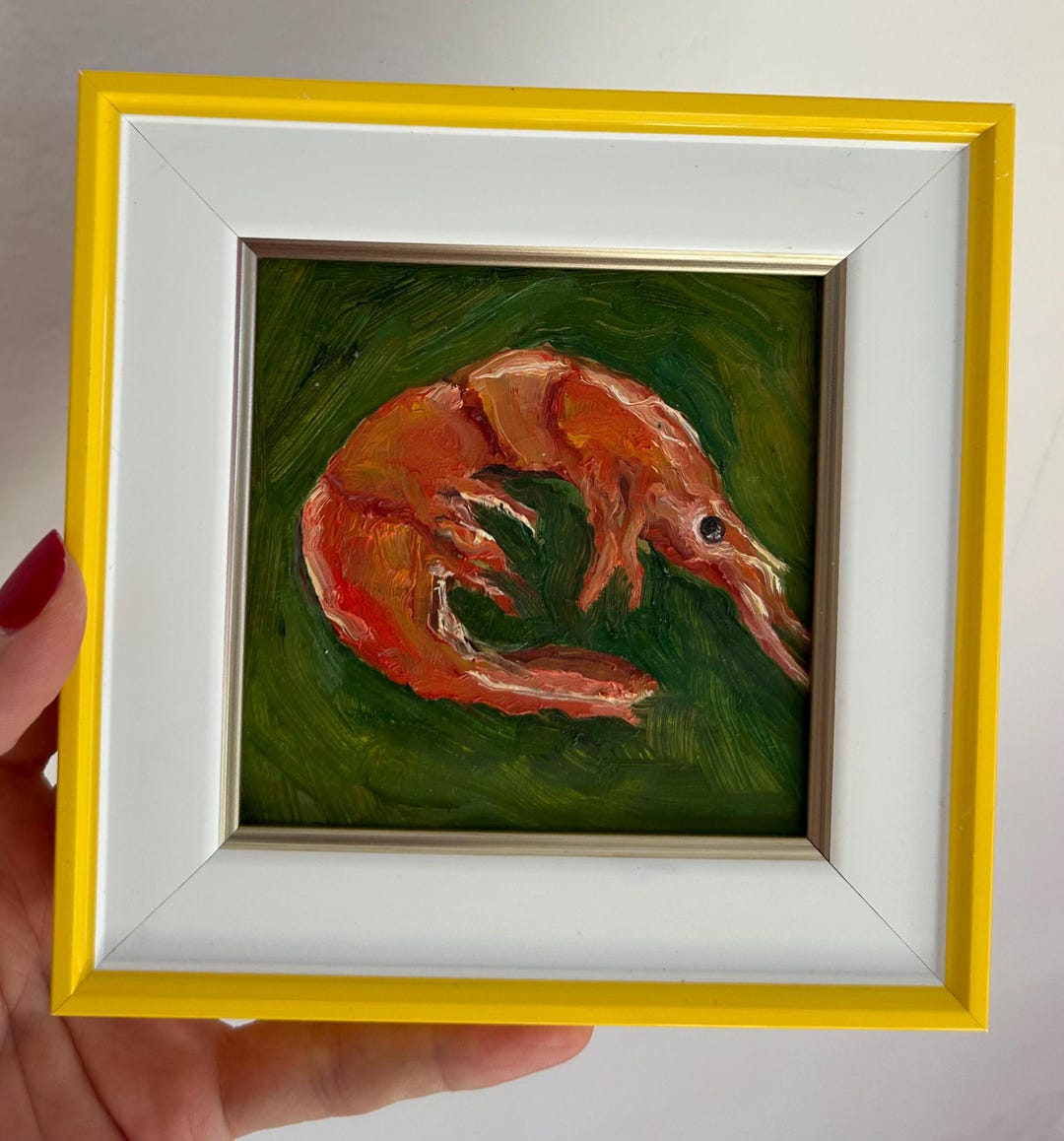 Shrimp Art Shrimp Painting Shrimp Original Art Shrimp Semi Abstract ...