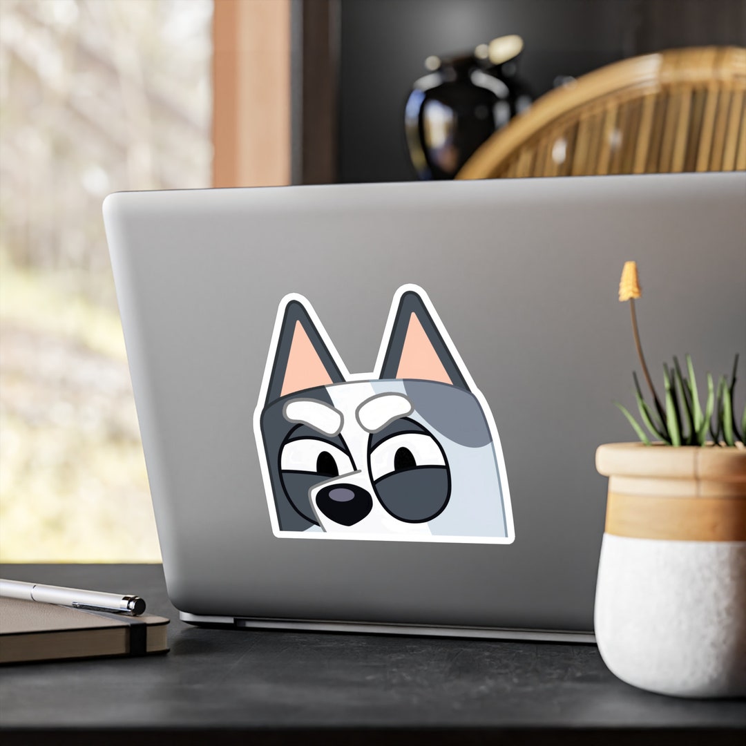 Bluey muffin Peeking Vinyl Decal - Etsy Ireland