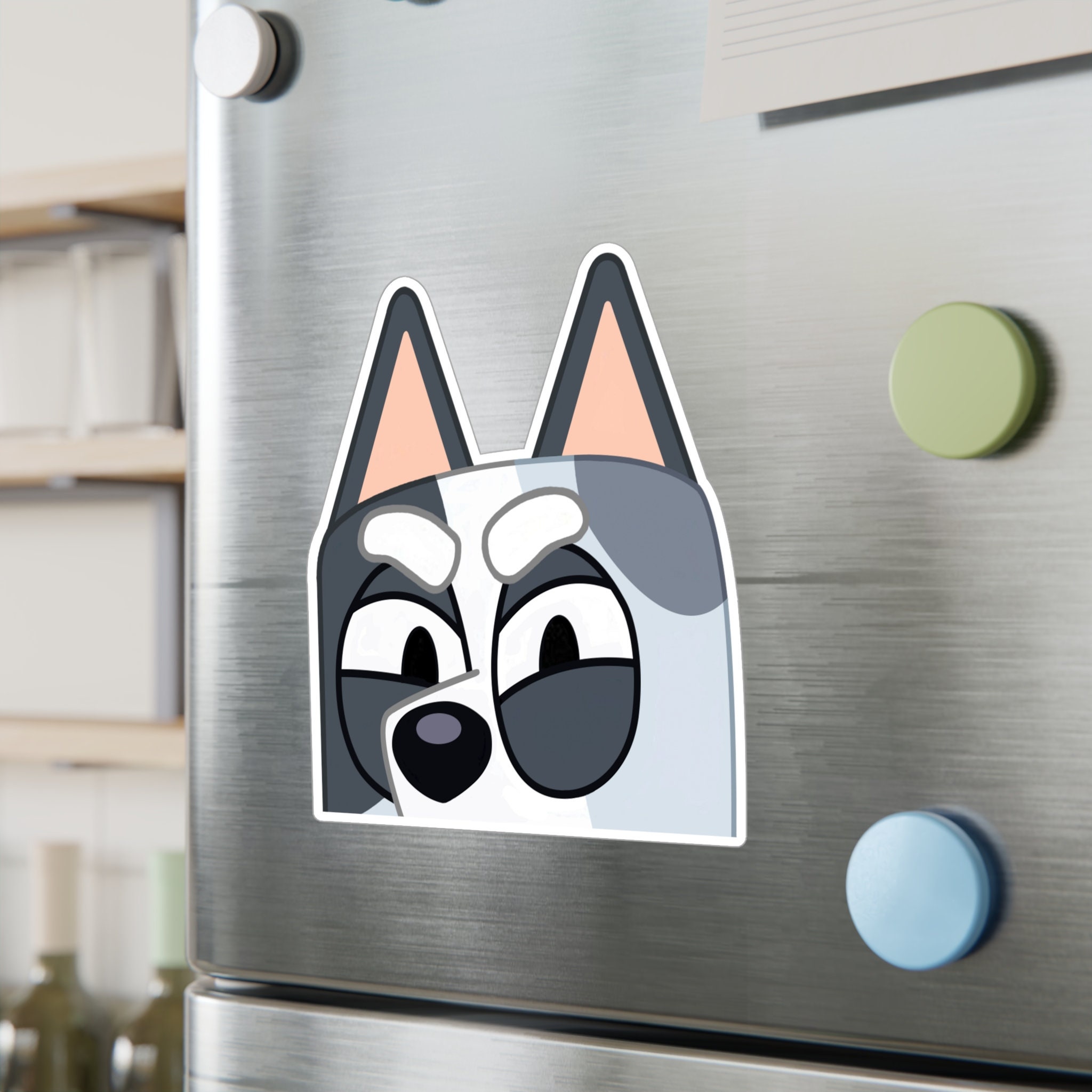 Muffin Peeking Bluey Inspired Vinyl Decal - Etsy