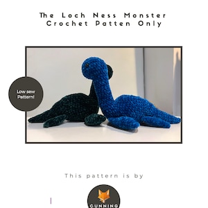 Crochet Pattern - the Loch Ness Monster Cute Plushie Amigurumi DIGITAL ...