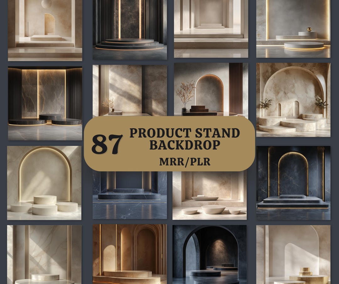 87 Product Stand Backdrop Bundle | Minimalist Backdrop for Photoshoots ...