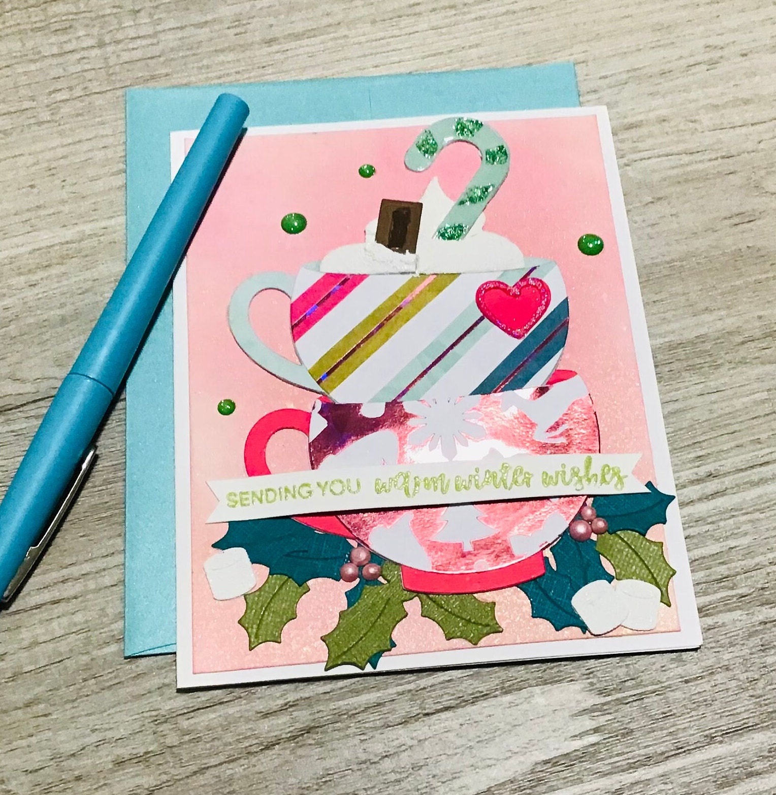 Cute Cup of Cheer Christmas Cards! - Etsy