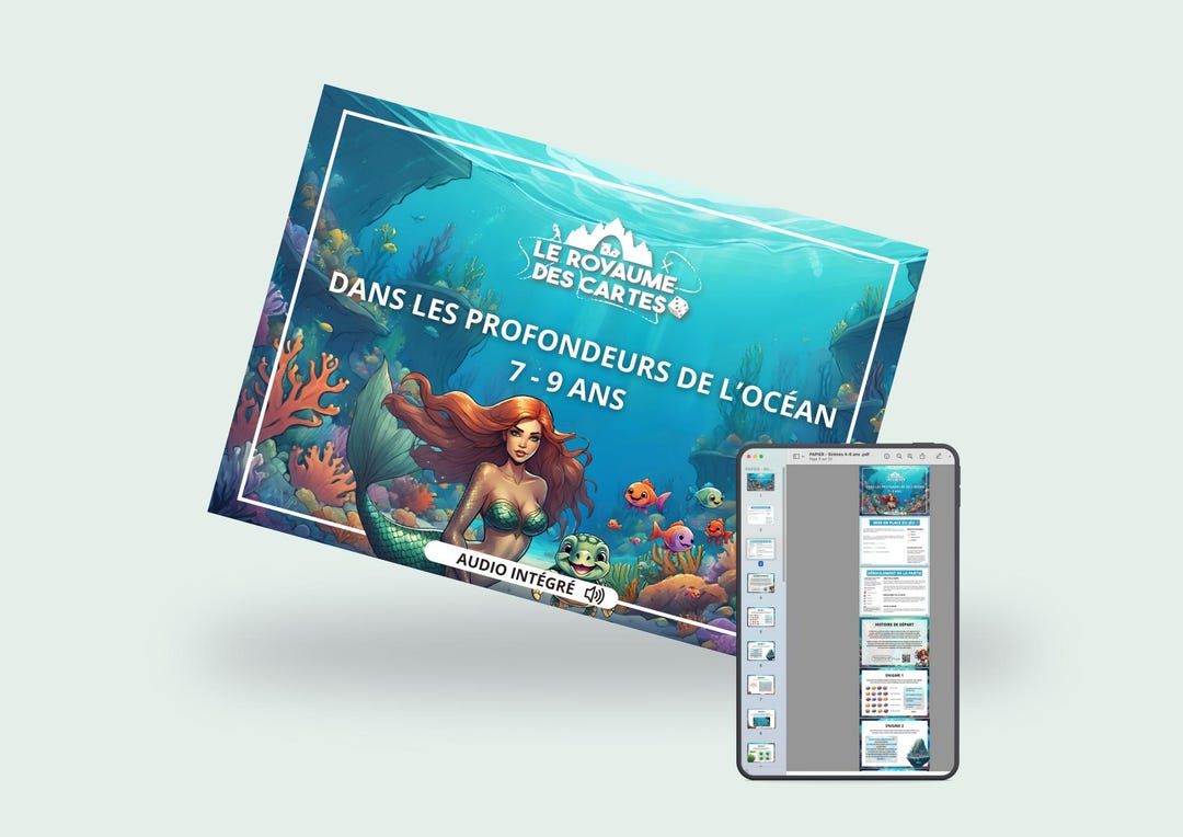 Printable Ocean Treasure Hunt - Fun and Educational Mermaid Game for 7 ...