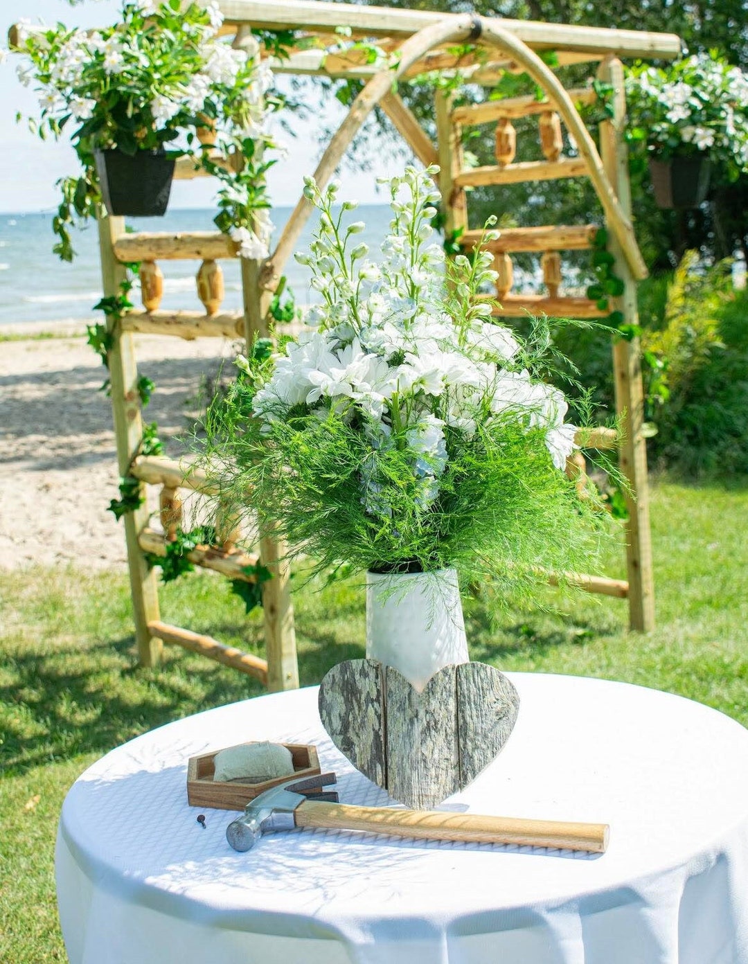 Cedar Heart Unity Ceremony: Hammered Wedding Keepsake - Etsy