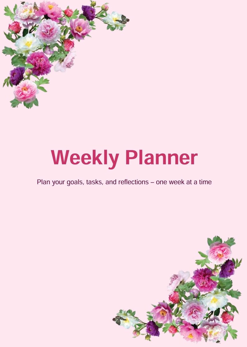 Printable Weekly Planner PDF – Digital To-do List & Notes Organizer ...