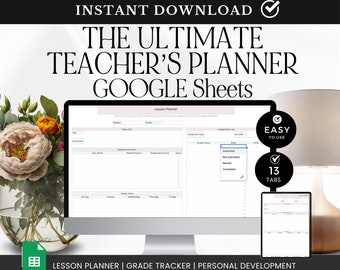 Digital Teacher Planner Google Sheets Teacher Planner 2024-2025 - Etsy ...