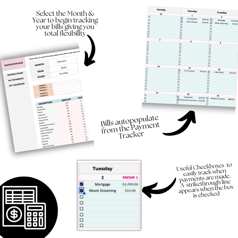 Bill Payment Tracker: Google Sheets Finance Planner (digital Download ...