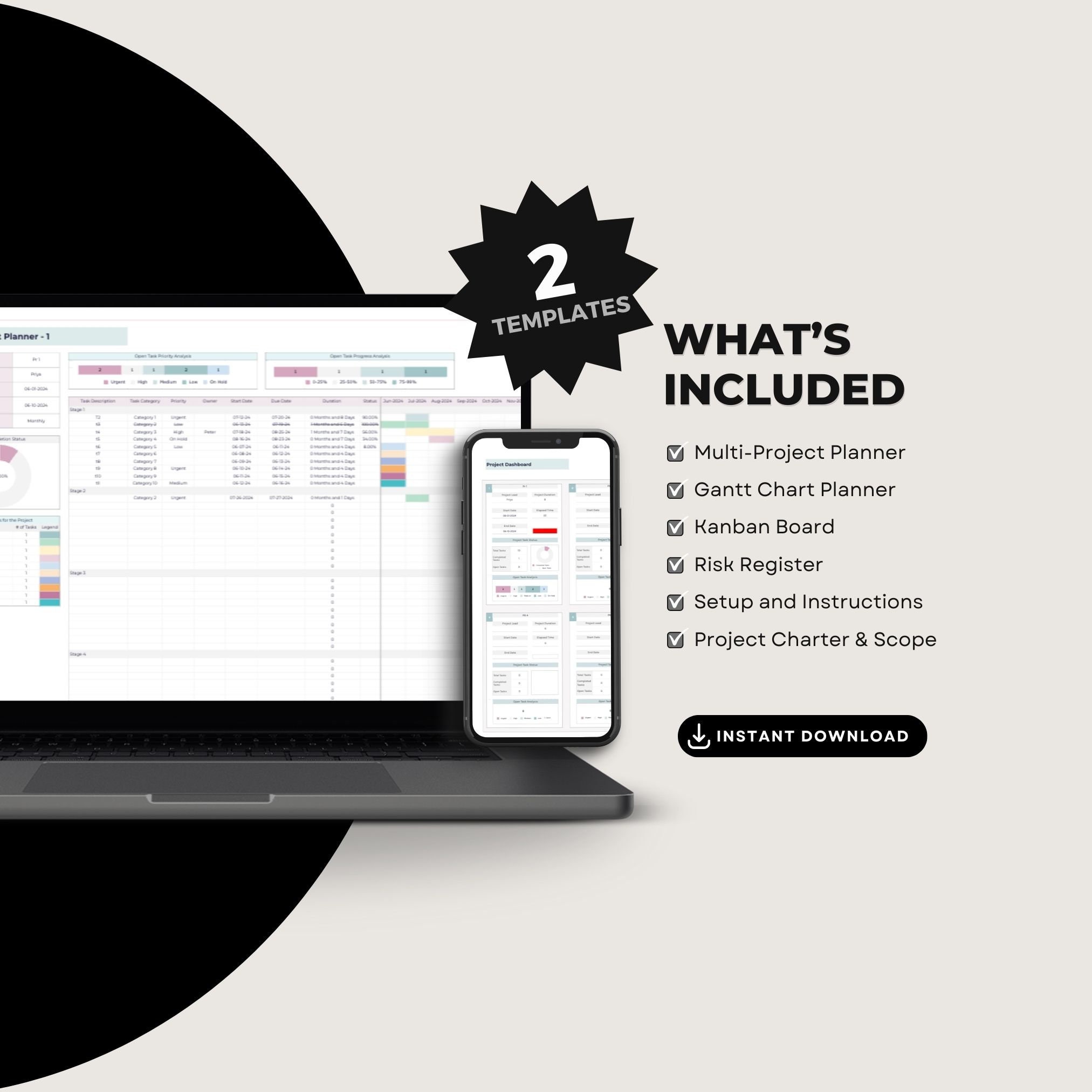 Project Plan Template Google Sheets, Project Management Calendar, Work ...