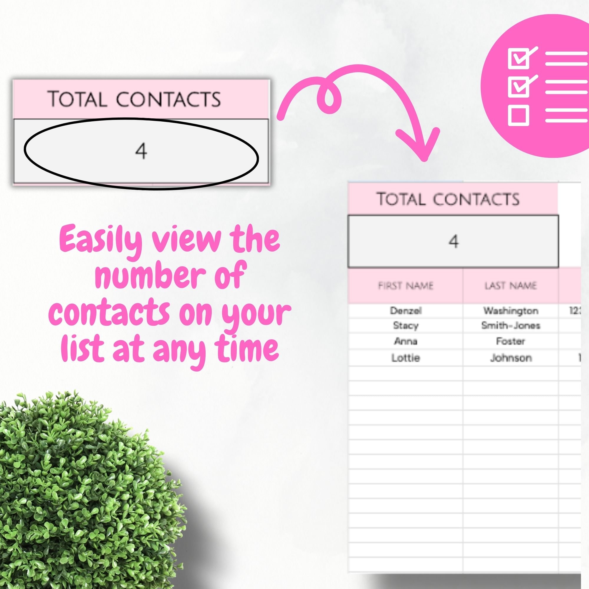 Address Book Template Google Sheets, Business Client Tracker for Google ...