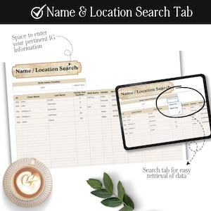Vintage Genealogy Tracker, Family History Google Sheet (PDF) - Etsy